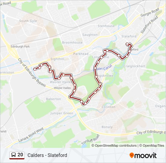 20 Route: Schedules, Stops & Maps - Calders (Updated)