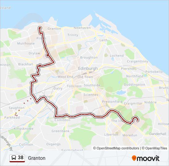 38 Route: Schedules, Stops & Maps - Granton (Updated)