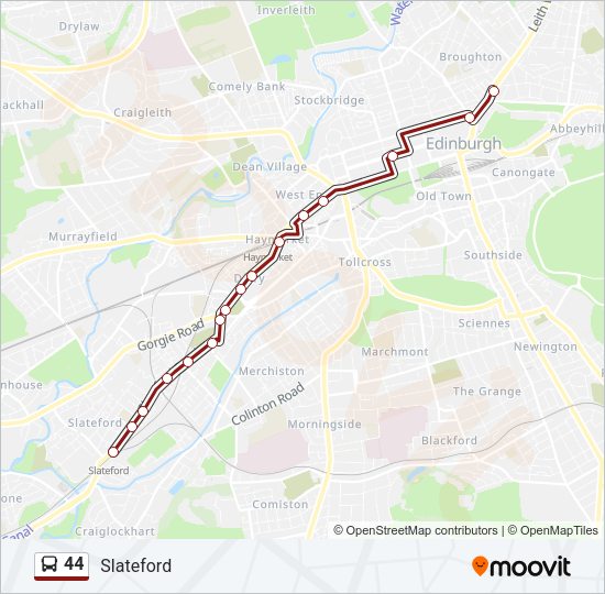 44 Route: Schedules, Stops & Maps - Slateford (Updated)