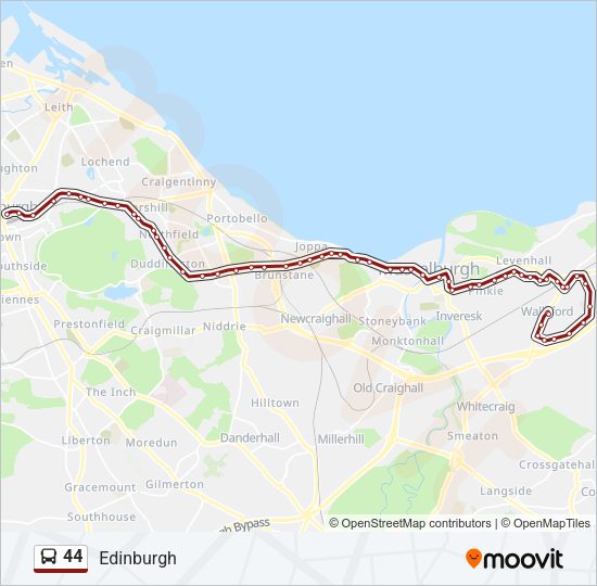 44 Route: Schedules, Stops & Maps - Edinburgh (Updated)