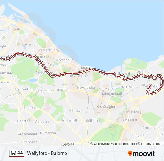 44 Route: Schedules, Stops & Maps - Edinburgh (Updated)