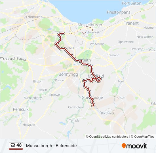 48 Route: Schedules, Stops & Maps - Birkenside (Updated)