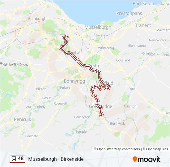 48 Route: Schedules, Stops & Maps - Niddrie (Updated)