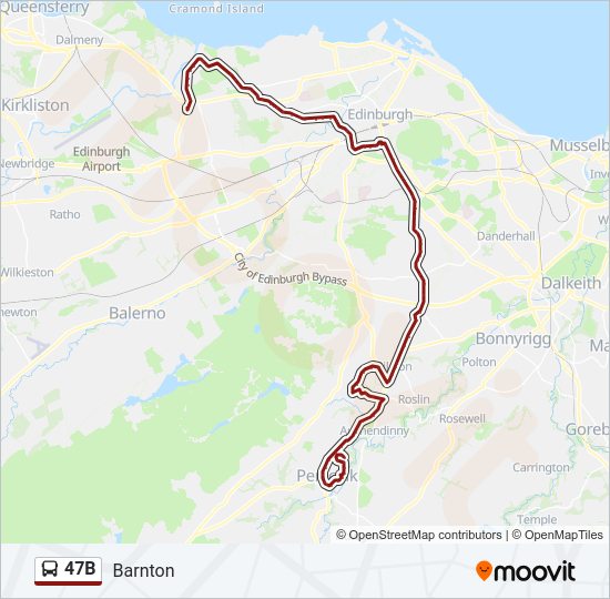 47B Route: Schedules, Stops & Maps - Barnton (Updated)