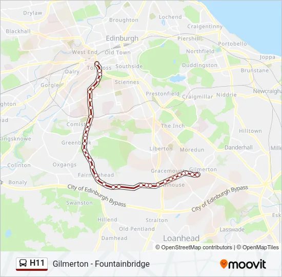 H11 Route: Schedules, Stops & Maps - Gilmerton (Updated)
