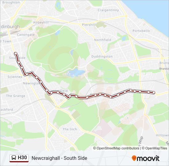 H30 Route: Schedules, Stops & Maps - Newcraighall (Updated)