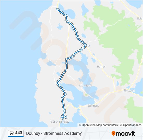 443 Route: Schedules, Stops & Maps - Dounby (Updated)