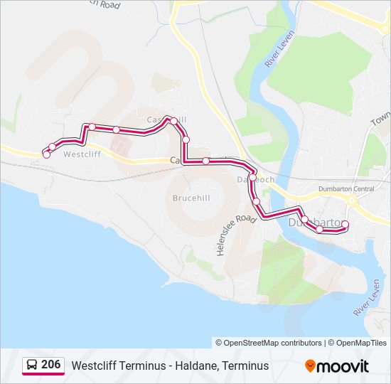 206 Route: Schedules, Stops & Maps - Dumbarton (Updated)