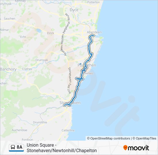 8A Route: Schedules, Stops & Maps - Stonehaven (Updated)