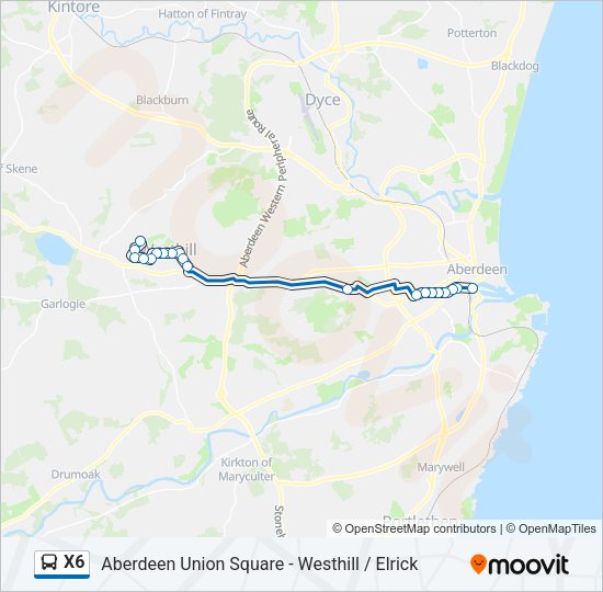 x6 Route: Schedules, Stops & Maps - Westhill (Updated)