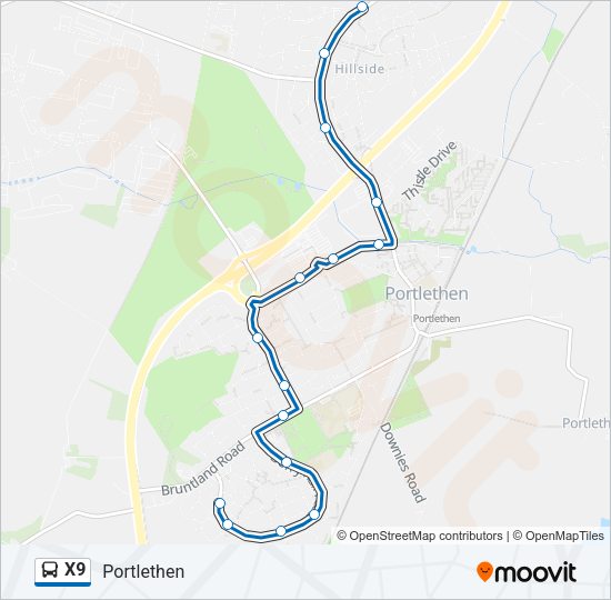 X9 Route: Schedules, Stops & Maps - Portlethen (Updated)