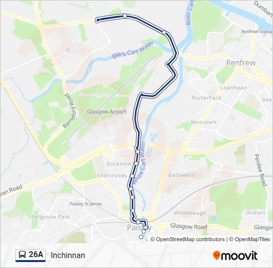 26A Route: Schedules, Stops & Maps - Inchinnan (Updated)
