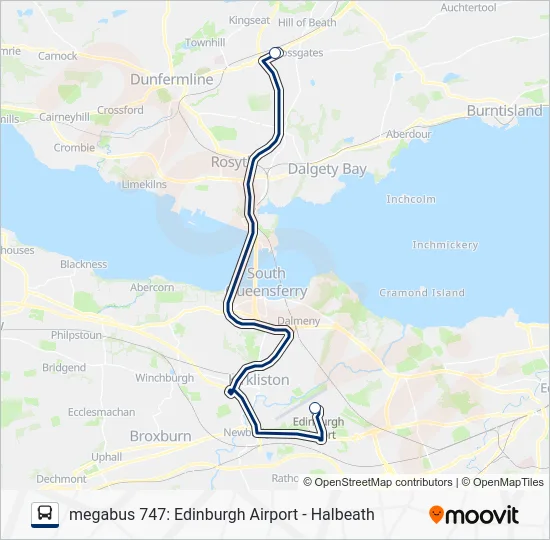 MEGABUS 747 Route: Schedules, Stops & Maps - Halbeath (Updated)
