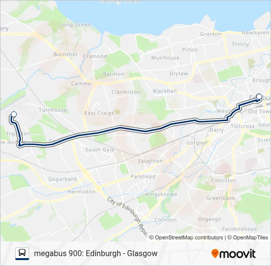 MEGABUS 900 Route: Schedules, Stops & Maps - Edinburgh Airport (Updated)