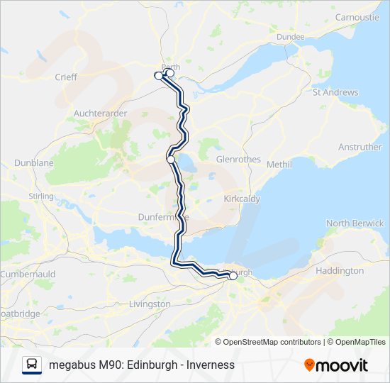 megabus m90 Route: Schedules, Stops & Maps - Perth (Updated)