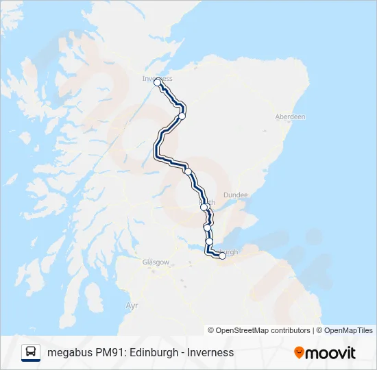 MEGABUS PM91 Route: Schedules, Stops & Maps - Inverness (Updated)