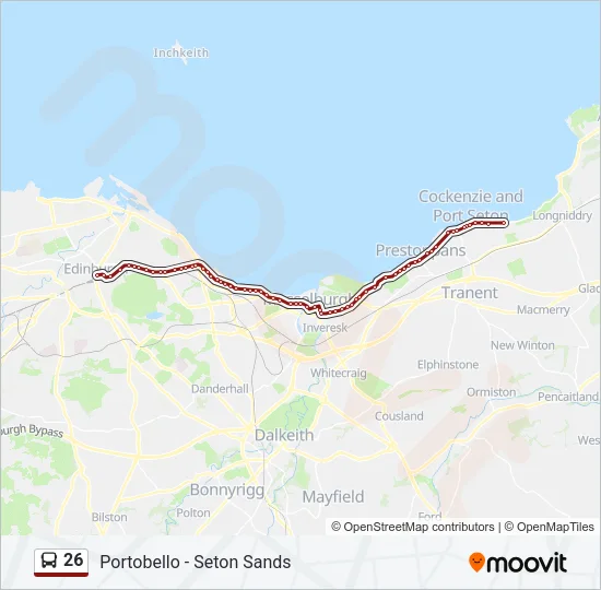 26 Route: Schedules, Stops & Maps - City Centre (Updated)