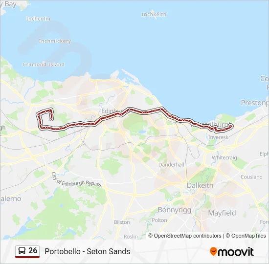 26 Route: Schedules, Stops & Maps - Musselburgh (Updated)