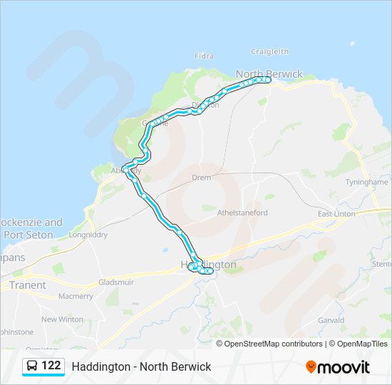 122 Route: Schedules, Stops & Maps - North Berwick (Updated)