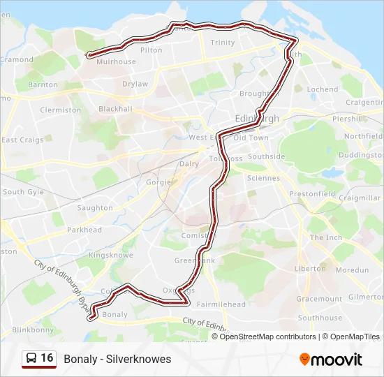 16 Route: Schedules, Stops & Maps - Silverknowes (Updated)