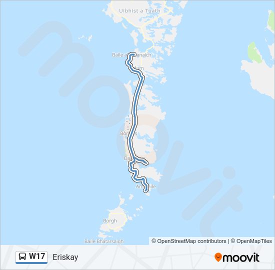 W17 Route: Schedules, Stops & Maps - Eriskay (Updated)