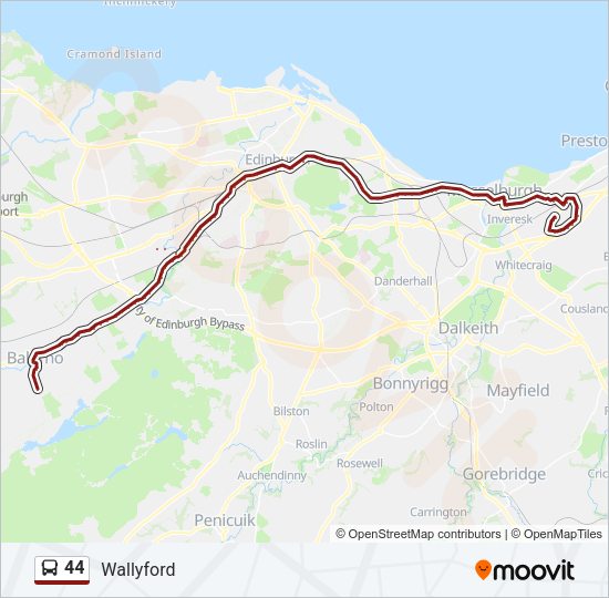 44 Route: Schedules, Stops & Maps - Wallyford (Updated)