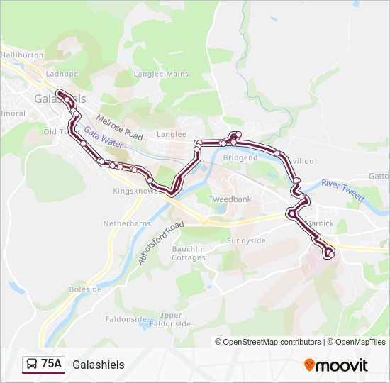 75A Route: Schedules, Stops & Maps - Galashiels (Updated)