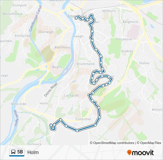 5B Route: Schedules, Stops & Maps - Holm (Updated)