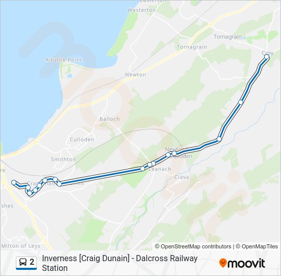 2 Route: Schedules, Stops & Maps - Croy (Updated)