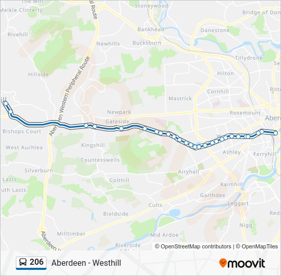 206 Route: Schedules, Stops & Maps - Aberdeen (Updated)