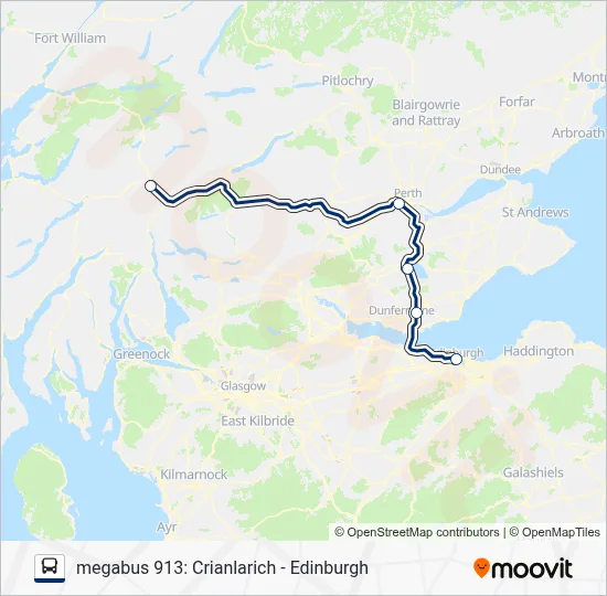 MEGABUS 913 Route: Schedules, Stops & Maps - Crianlarich (Updated)