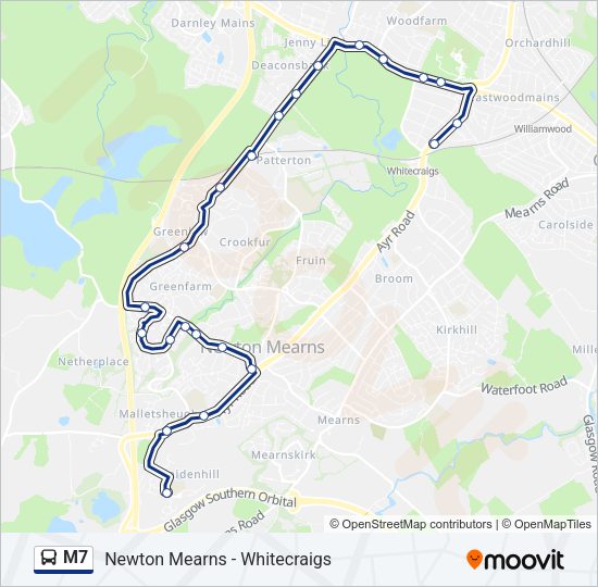 M7 Route: Schedules, Stops & Maps - Whitecraigs (Updated)