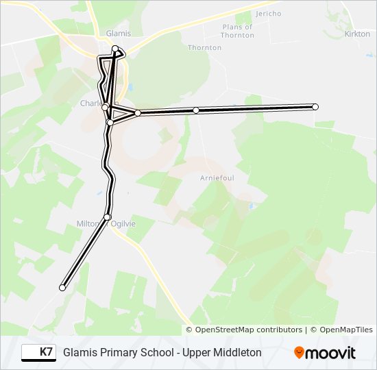 k7 Route: Schedules, Stops & Maps - Glamis (Updated)
