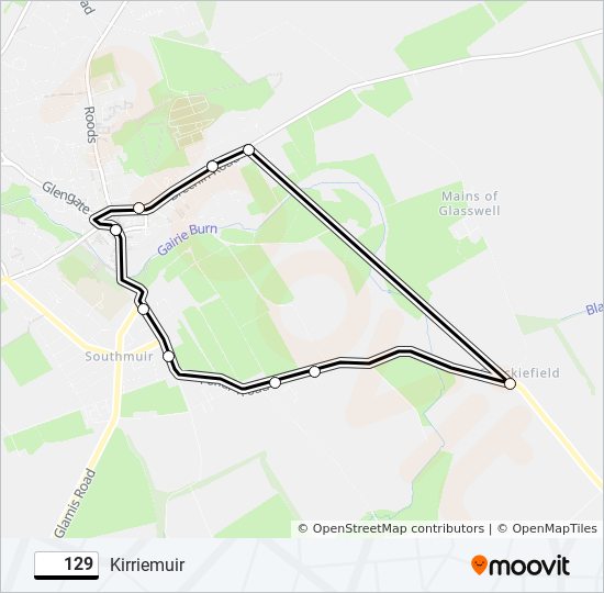 129 Route: Schedules, Stops & Maps - Kirriemuir (Updated)