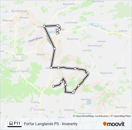 f11 Route: Schedules, Stops & Maps - Forfar (Updated)