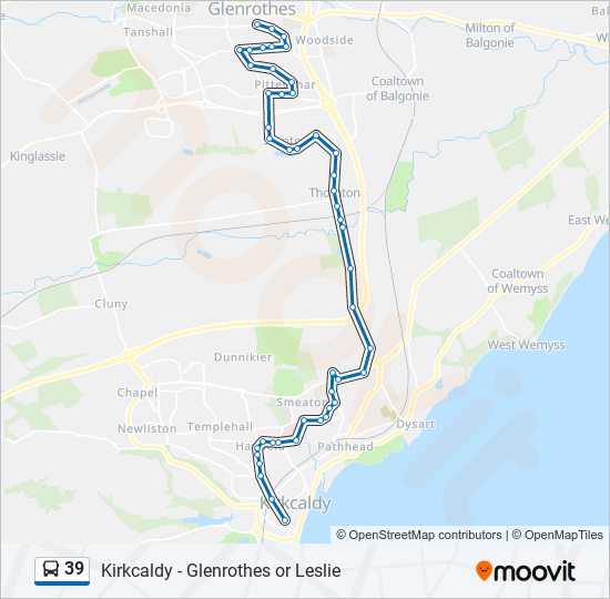 39 Route: Schedules, Stops & Maps - Glenrothes (Updated)