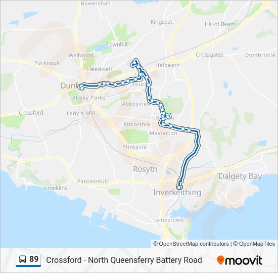 89 Route: Schedules, Stops & Maps - Inverkeithing (Updated)