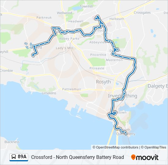 89a Route: Schedules, Stops & Maps - Crossford (Updated)