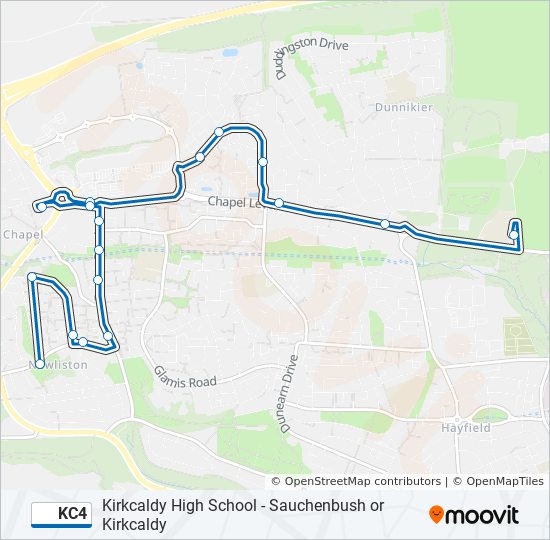 kc4 Route: Schedules, Stops & Maps - Kirkcaldy (Updated)