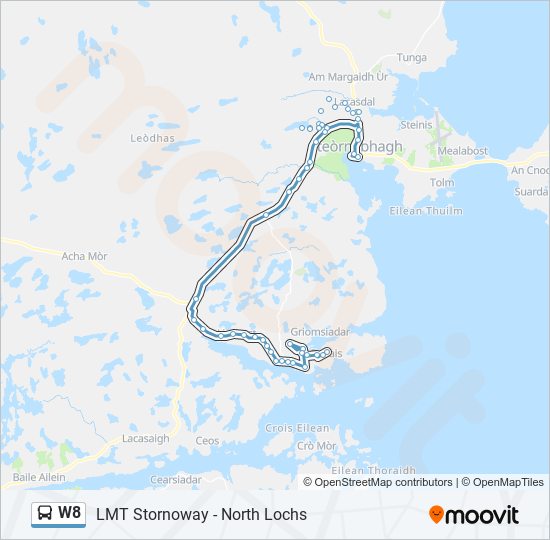 w8 Route: Schedules, Stops & Maps - Stornoway (Updated)