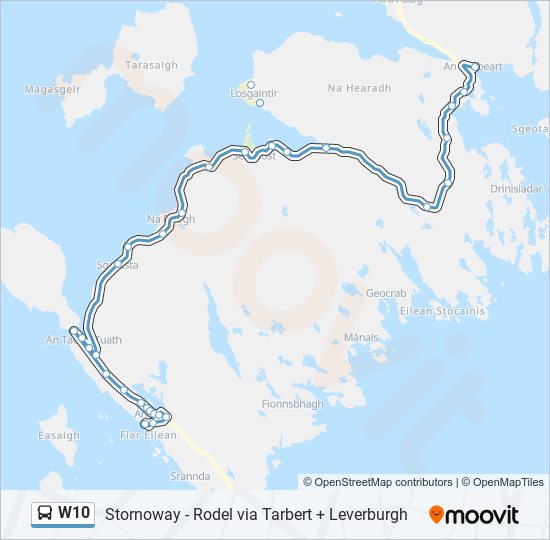 w10 Route: Schedules, Stops & Maps - Leverburgh (Updated)