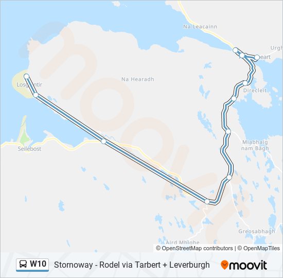 w10 Route: Schedules, Stops & Maps - Luskentyre (Updated)