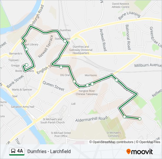 4A Route: Schedules, Stops & Maps - Dumfries (Updated)