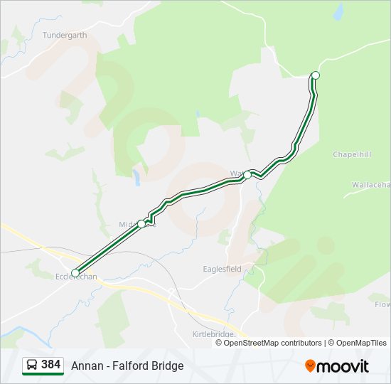 384 Route: Schedules, Stops & Maps - Ecclefechan (Updated)