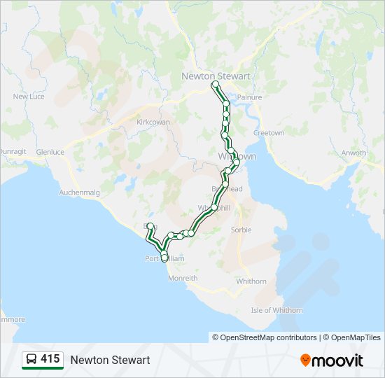 415 Route: Schedules, Stops & Maps - Newton Stewart (Updated)