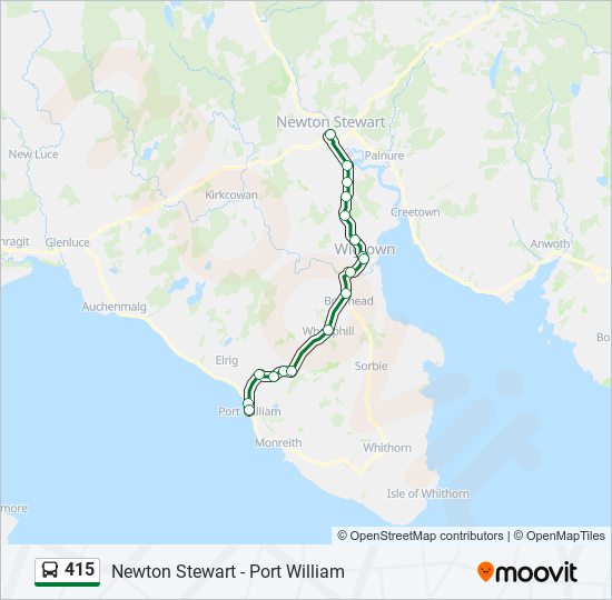 415 Route: Schedules, Stops & Maps - Newton Stewart (Updated)