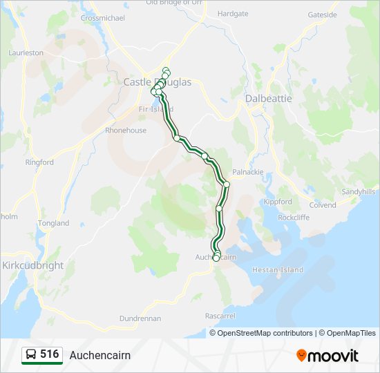 516 Route: Schedules, Stops & Maps - Auchencairn (Updated)