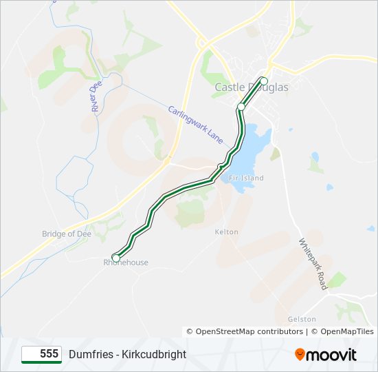 555 Route: Schedules, Stops & Maps - Castle Douglas (Updated)