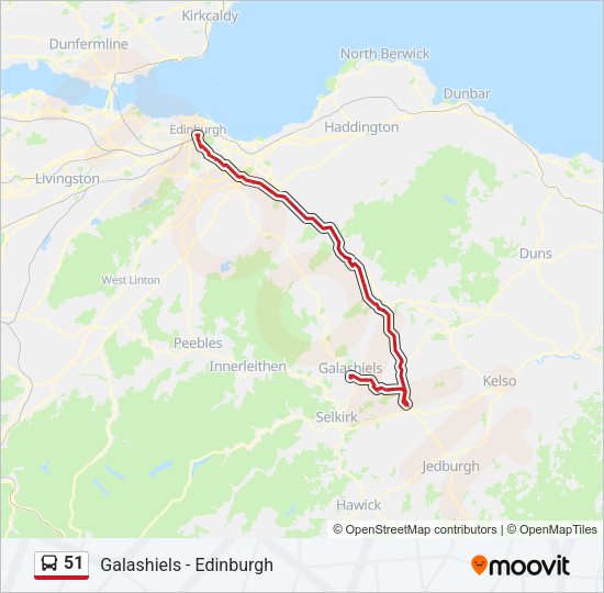 51 Route: Schedules, Stops & Maps - Edinburgh (Updated)