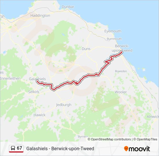 67 Route: Schedules, Stops & Maps - Berwick-Upon-Tweed (Updated)